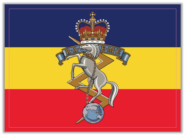 Souvenirs: RAEME Tricolour with Badge Decal